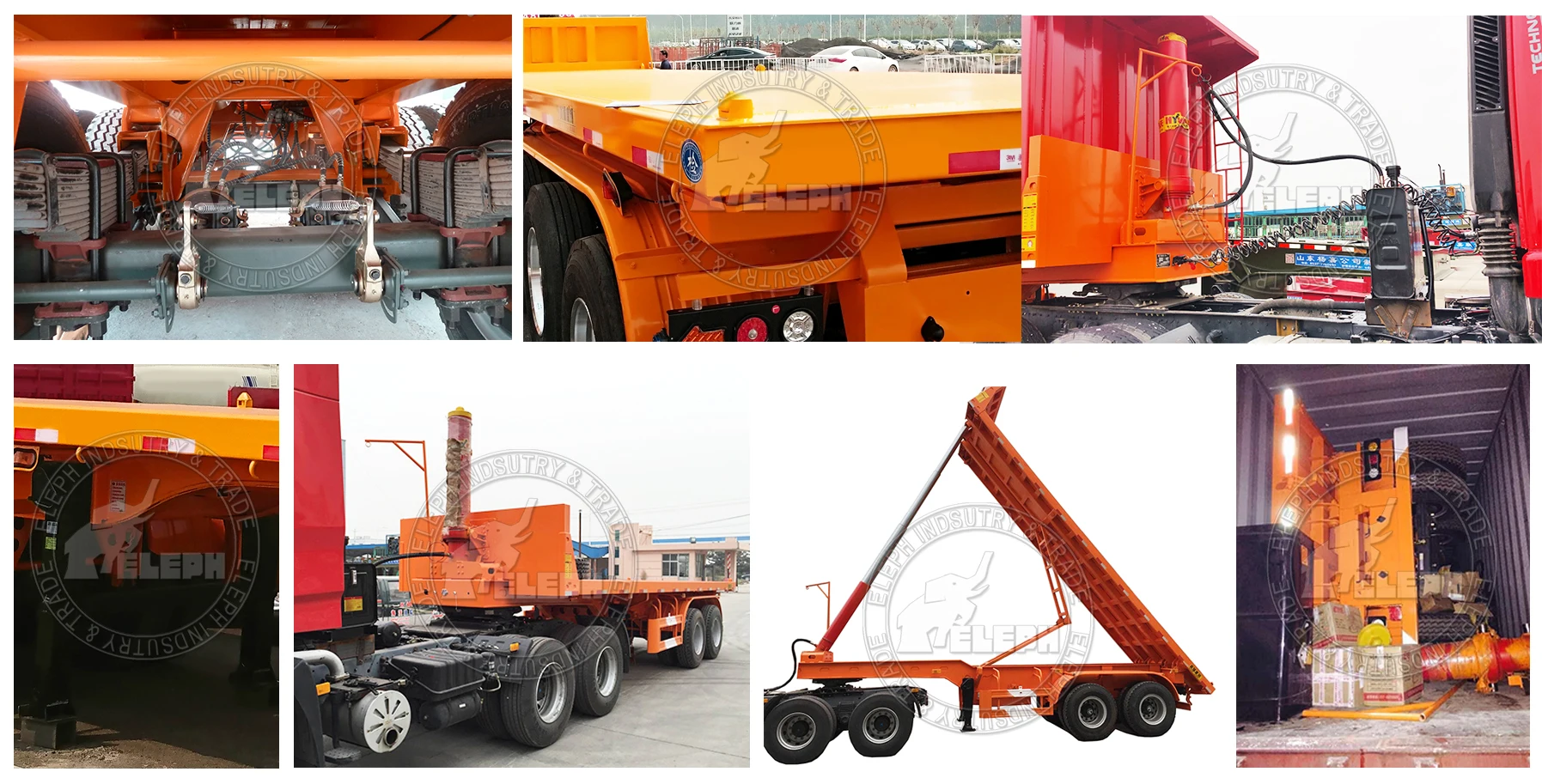 20ft Dump Container Trailer Chassis - Heavy Duty Tipping