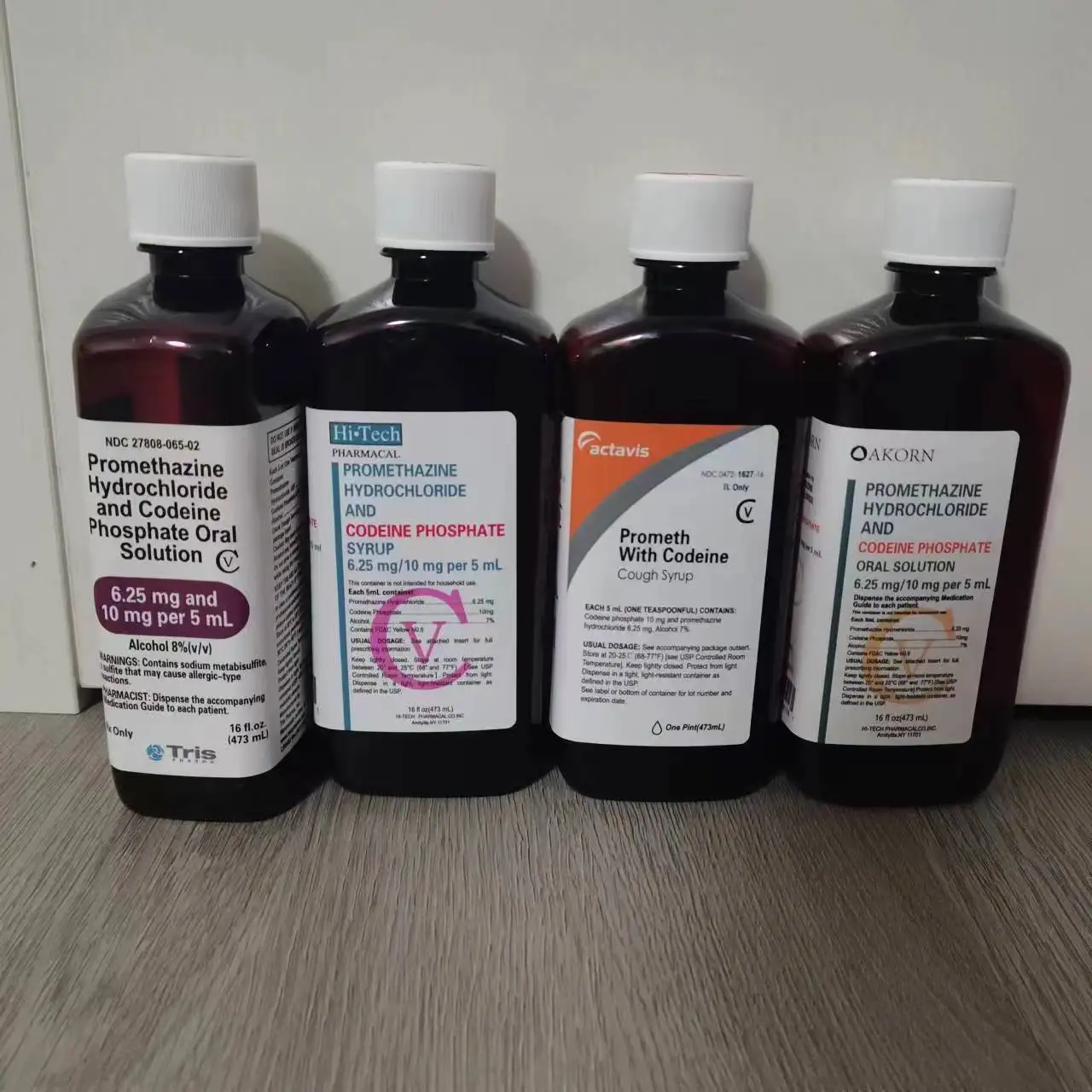16oz 500ml 473ml Amber Cough Syrup Wockhardt Hi-Tech Actavis Bottle