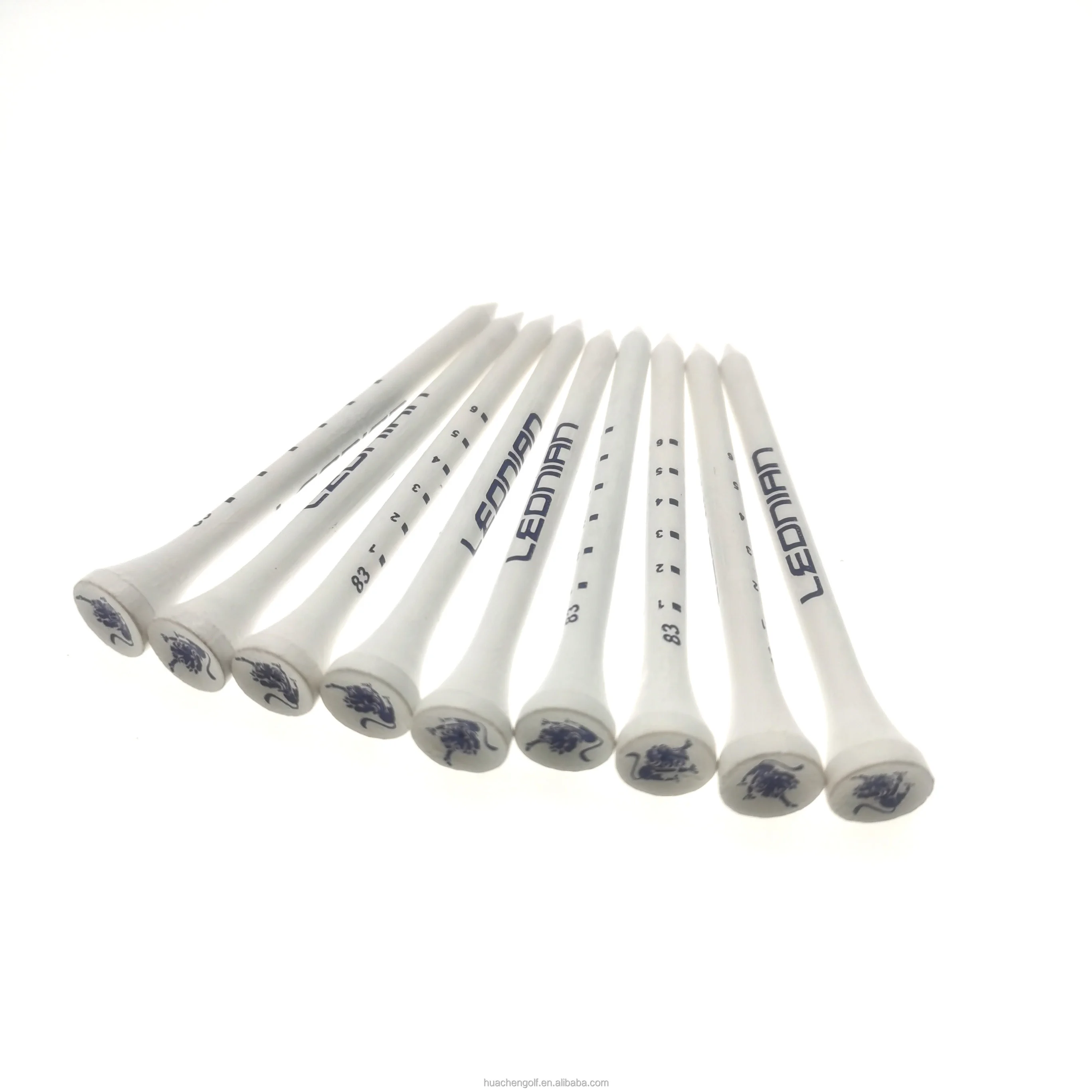 Wooden Bamboo Golf Tees Regular Shaped Colored Unique Customized Logo ...