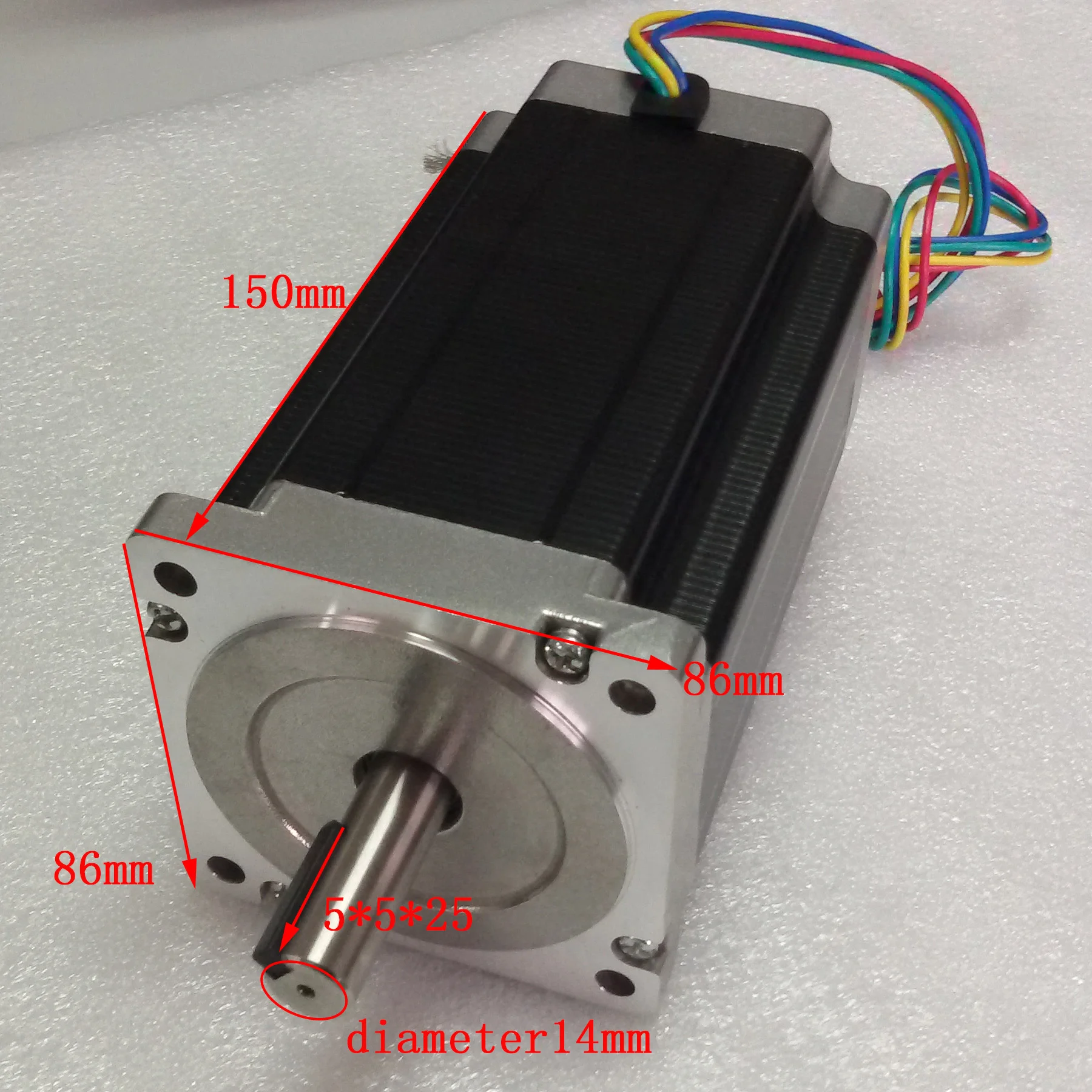 150mm Nema 34 Stepper Motor - High Power Double Shaft Electric Motors