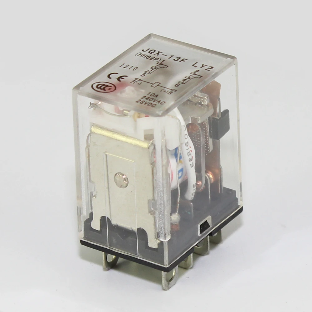 Electrical General Purpose Double Pole 8 Pin With Red Light Relay 12v ...