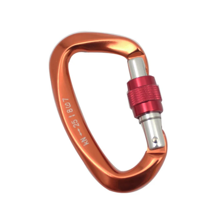 Custom Quick Release Screw Lock D Shaped 25kn Carabiner Aluminum For ...