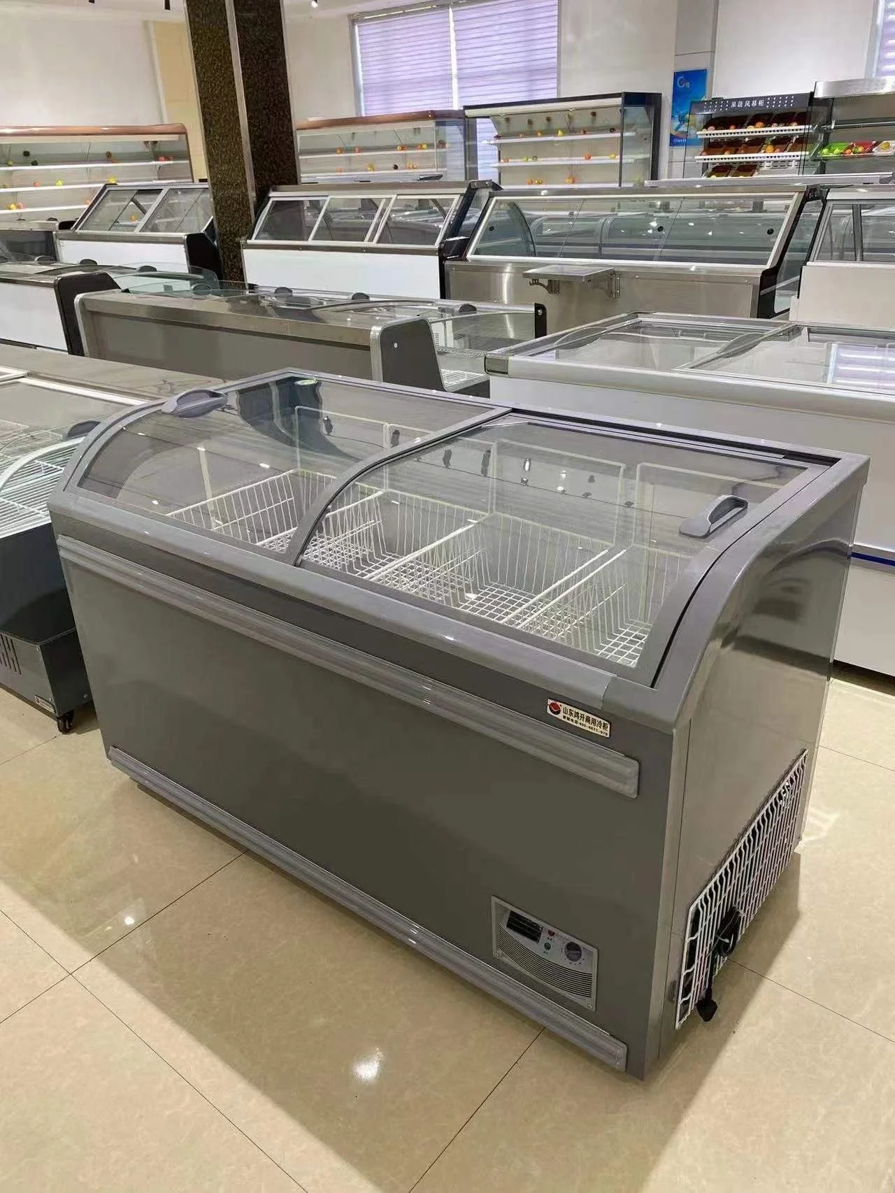 Supermarket Freezer Mall Refrigerator Display Showcase Freezing 0 To ...