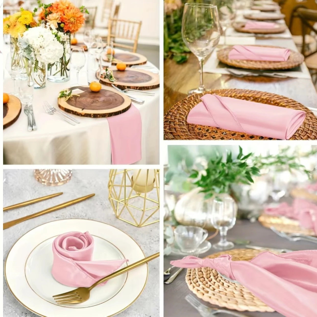 Square Satin Napkins As Soft and Smooth As Silk Are Perfect for ...