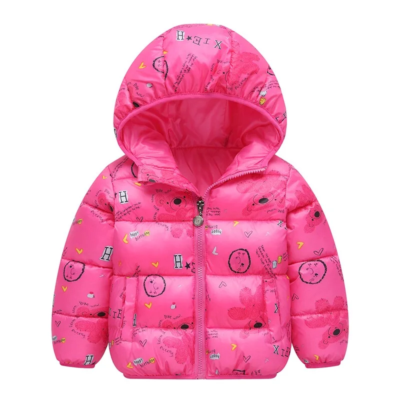 Warm Winter Cartoon Animal Zipper Hooded Children Boy Clothing Jacket ...