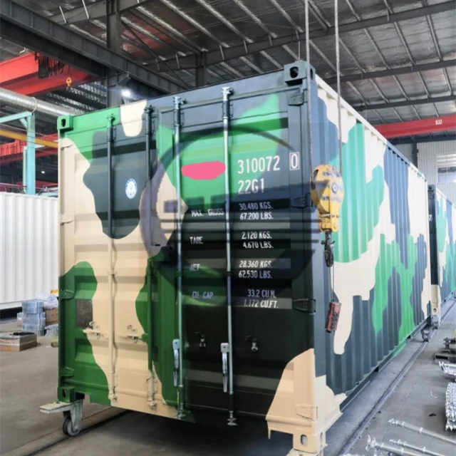 20GP Camo Standard Shipping Container Dry Cargo Shipping Container ...