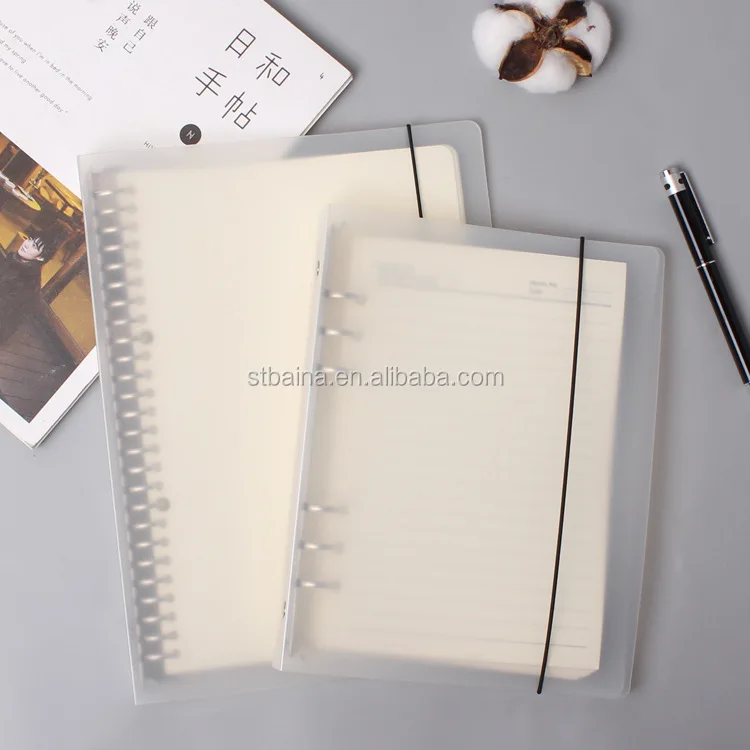 B5 A5 A6 A4 A3 Customized Clear Looseleaf Rubber Binder Transparent ...