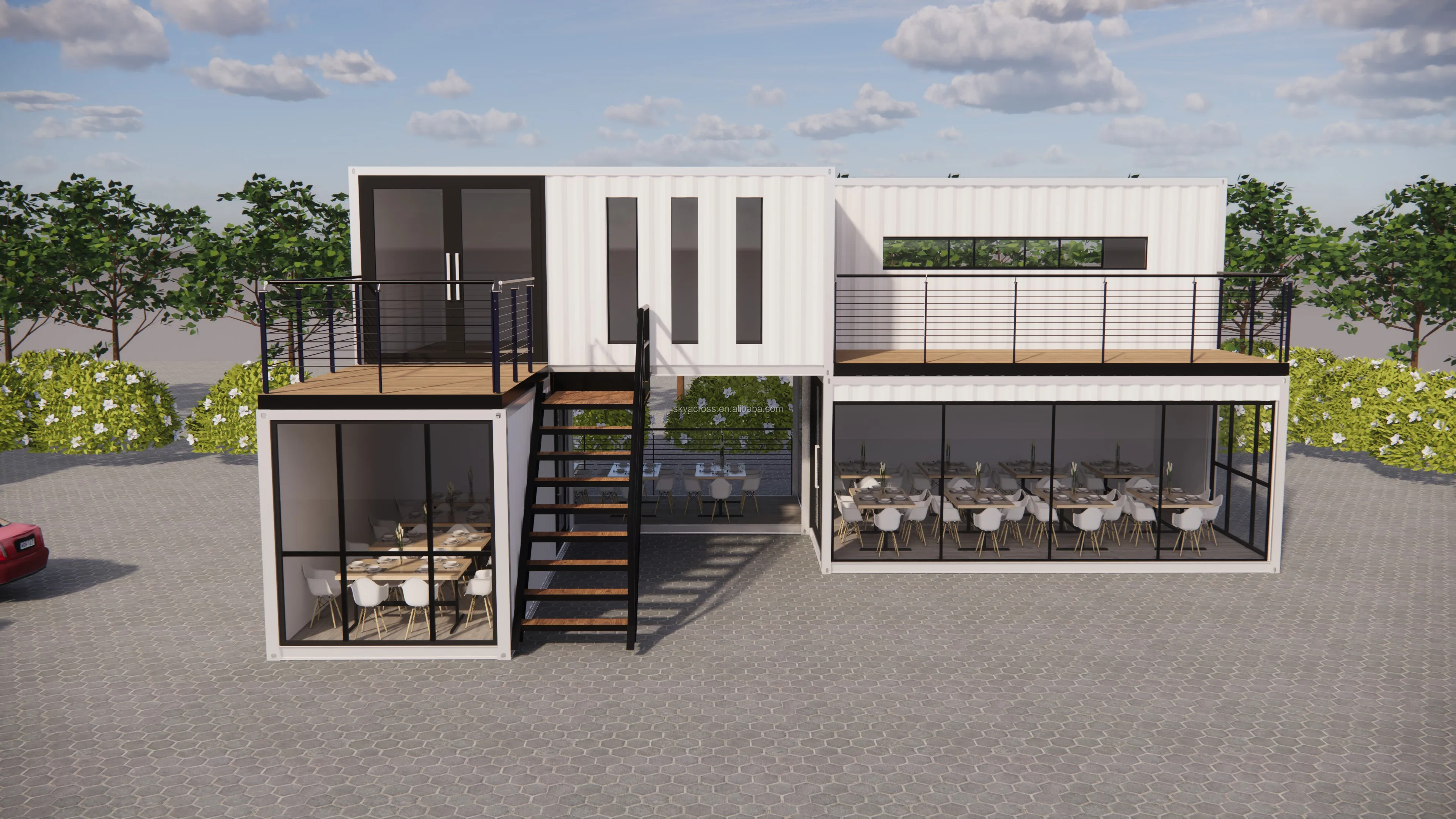 Two-story Pop-up Container Coffee Restaurant Bar Cafe Kiosk