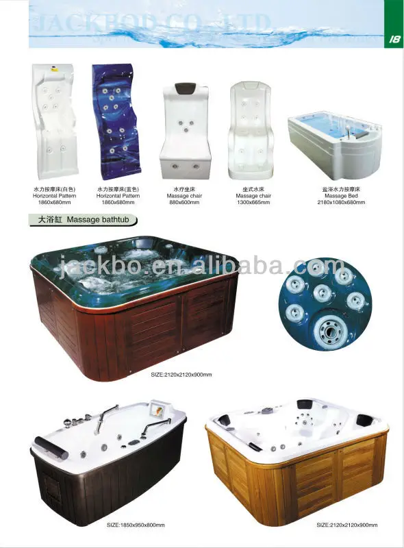 Functional Factory Swimming Pool Water Massage Bed for Sale