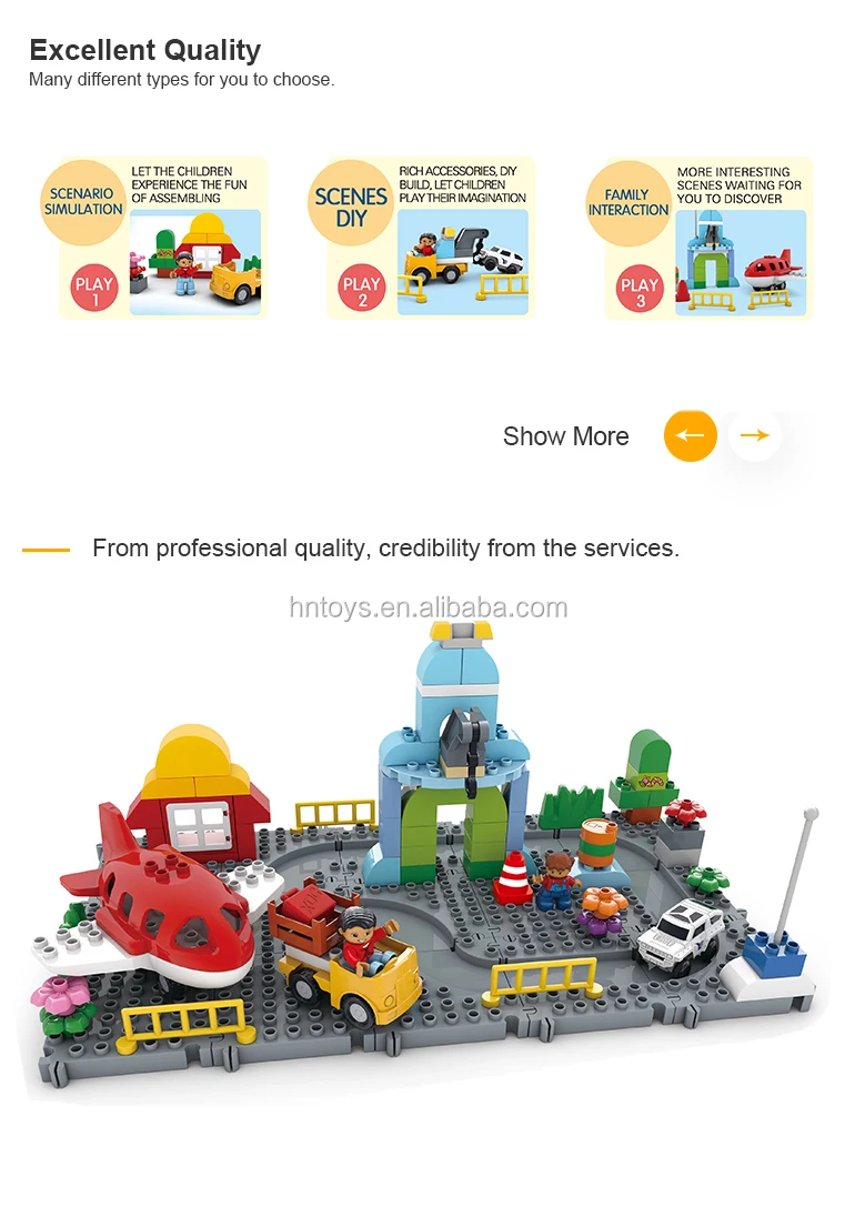 91PCS Kids Educational Building Toys - Airport Scene