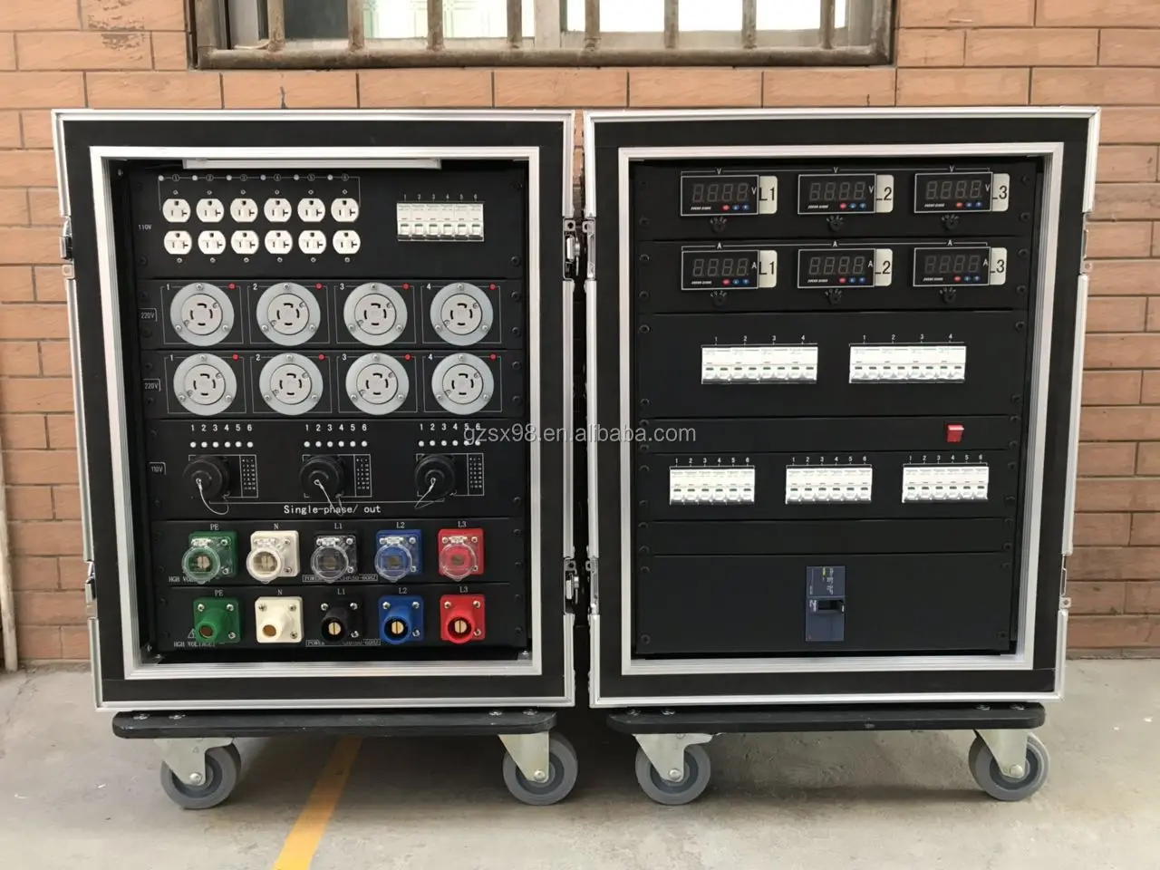 3 Phase Camlock Power Distro With Socapex And L14-30 Twistlock Outputs ...