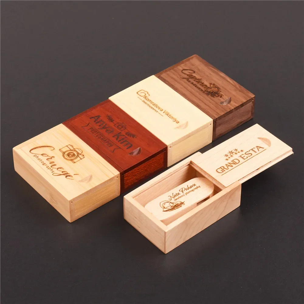 Custom Solid Walnut Wood Storage Boxes for Ring Gifts