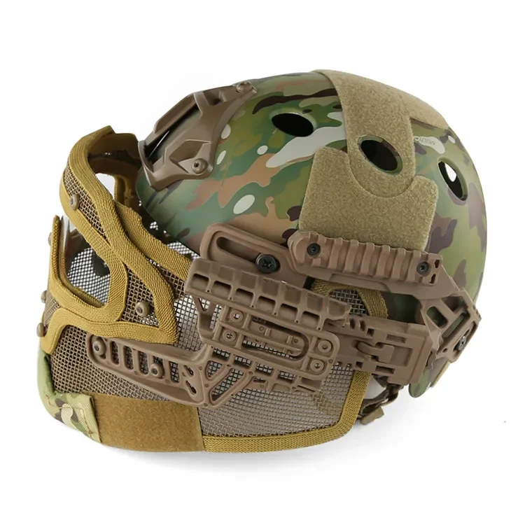 Tactical Fast Helmet With Full Face Mask Shield - Oem | Wholesale
