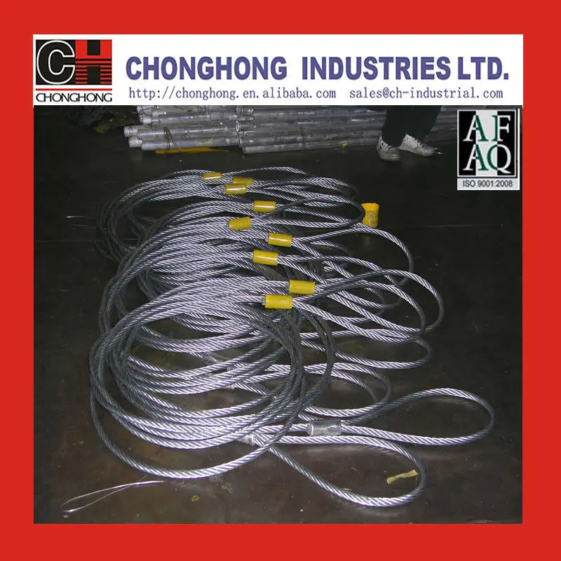 Pressed Steel Wire Rope Sling Using On The Structure Construction - Buy ...