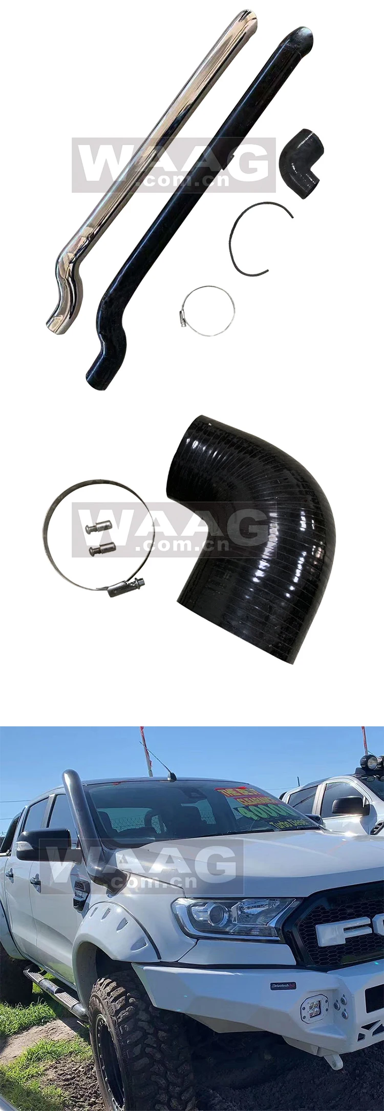 Stainless Steel Snorkel Kit for Ford Ranger T6/T7