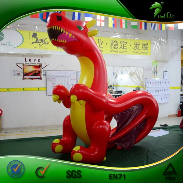 Hongyi Inflatable Red Dragon Standing Inflatable T-rex Dinosaur ...
