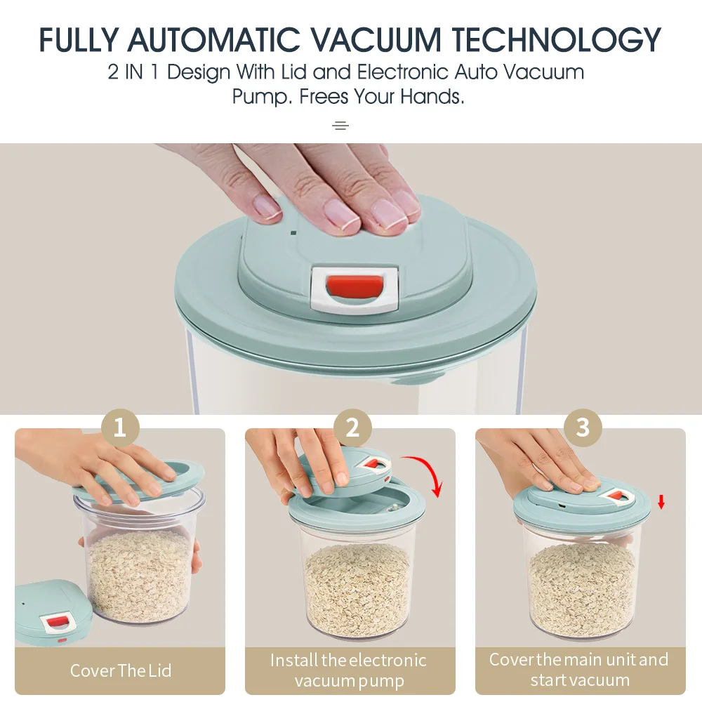 Yumyth Food Vacuum Canisters - Preserve Freshness Automatically
