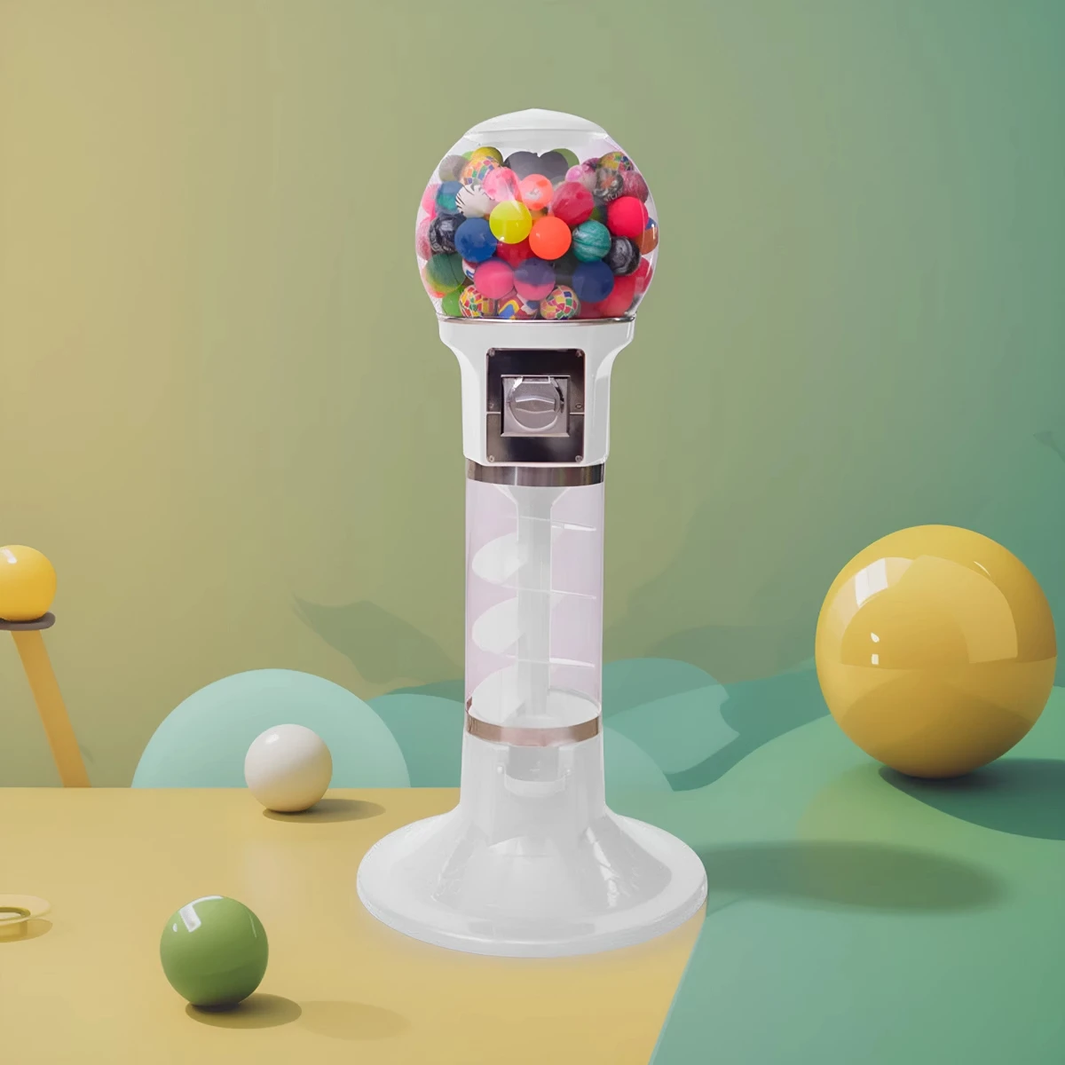 Spiral Gumball Vending Machine - Capsule Toys & Bouncy Balls