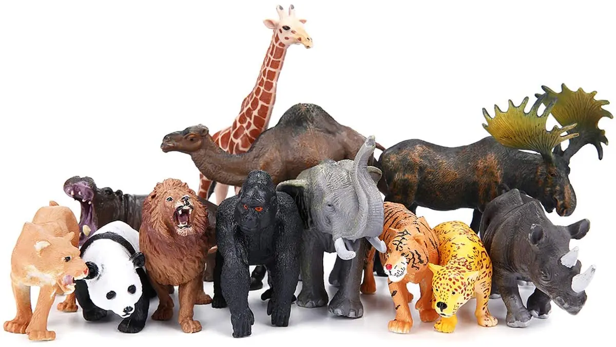 Safari Animal Statues - Fun Plastic Zoo Toys for Kids