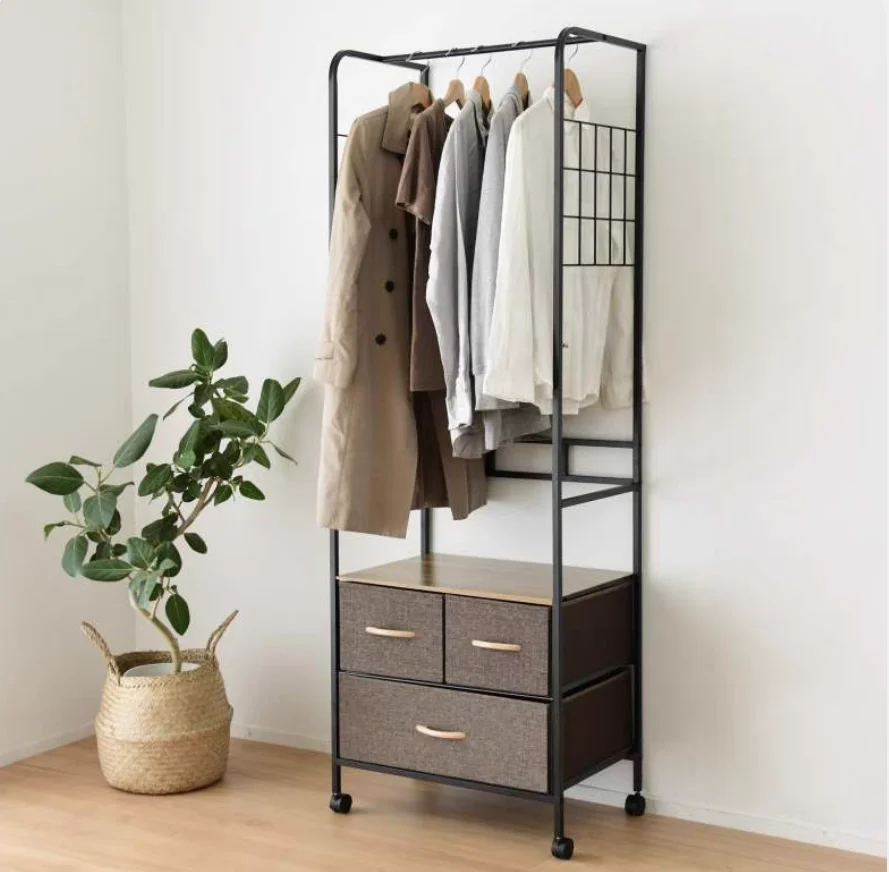 Chest of Drawers with Clothes-hanger Multifunctional Storage Cabinet ...
