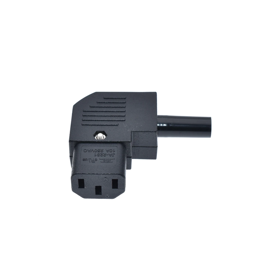 IEC C13 Left Angle Rewireable Horizontal Connector 125V-250V