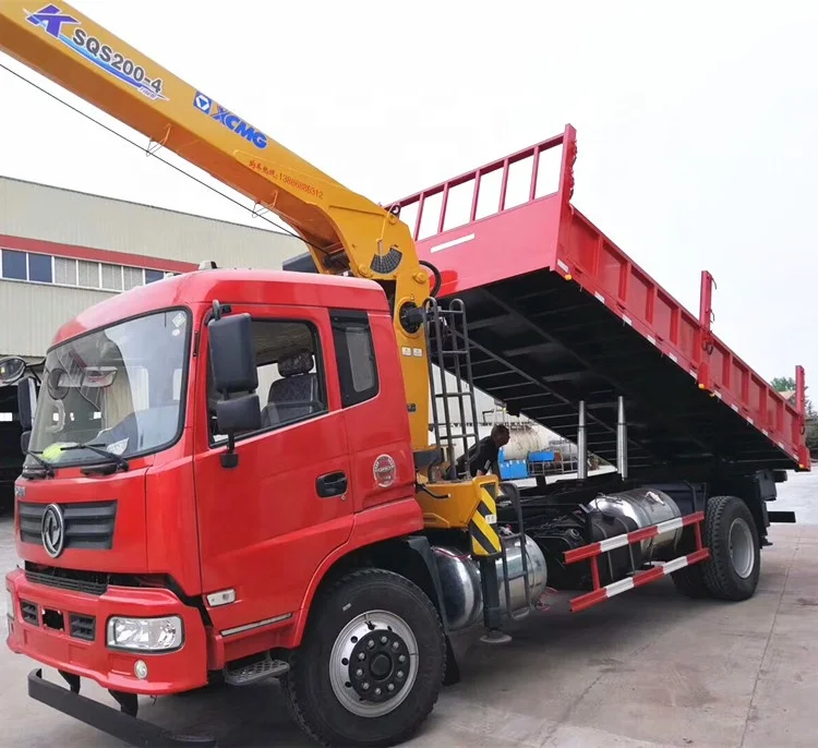 Dongfeng Dump Truck with Crane - 3ton to 10ton Capacity