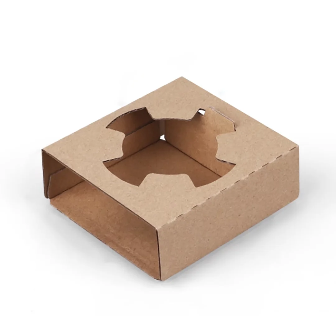 Customizable Disposable Kraft Paper Cup Holders for Coffee Milk Tea ...