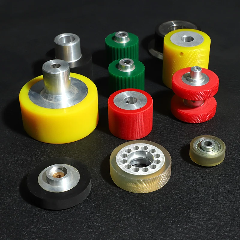 Customized Rubber Roller PU Polyurethane Rubber Bearing Roller Wear ...