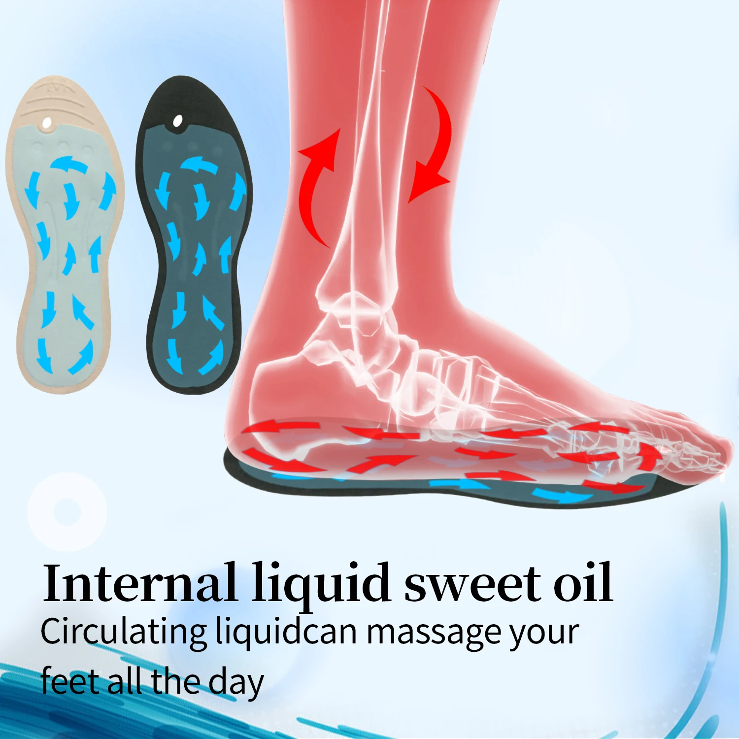 2025 Liquid Glycerin Gel Filled Magnetic Insole Orthopedic Insoles