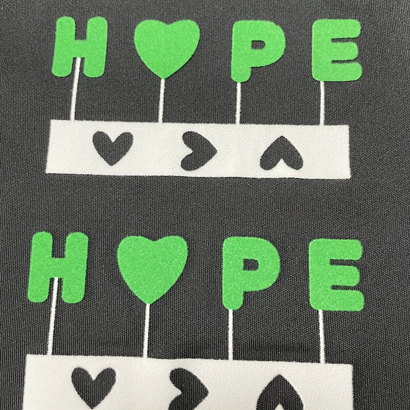 Custom Velvet Printed Label Adhesive Flocking Transfer Printing Logo ...