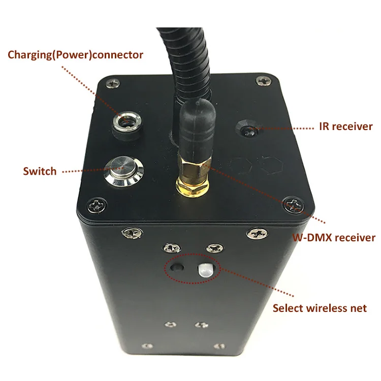 Battery Led Pinspot Light With Zoom Magnet W-dmx Ir Auto Control 10w ...