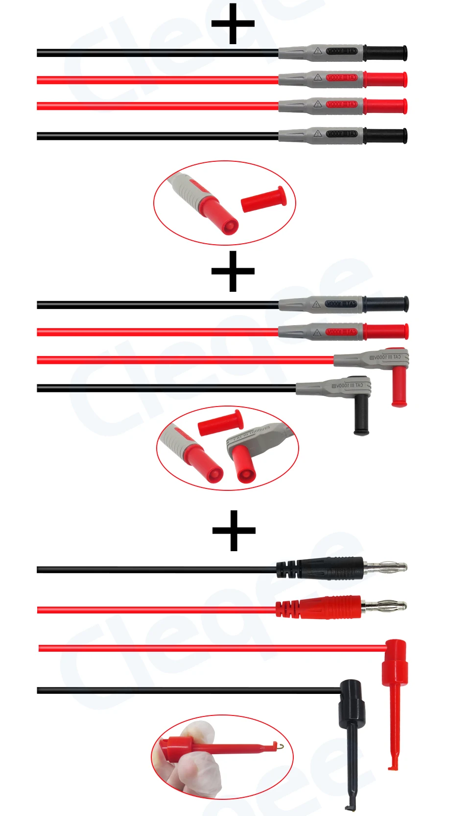 P1600e 15 In 1 Pluggable Multimeter Probe Test Leads Kit Automotive ...