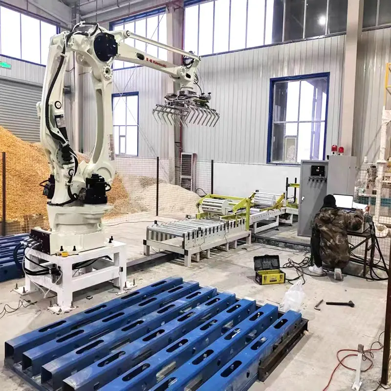 Electric Robot Arm Stacker Palletizer Automatic Double Station ...