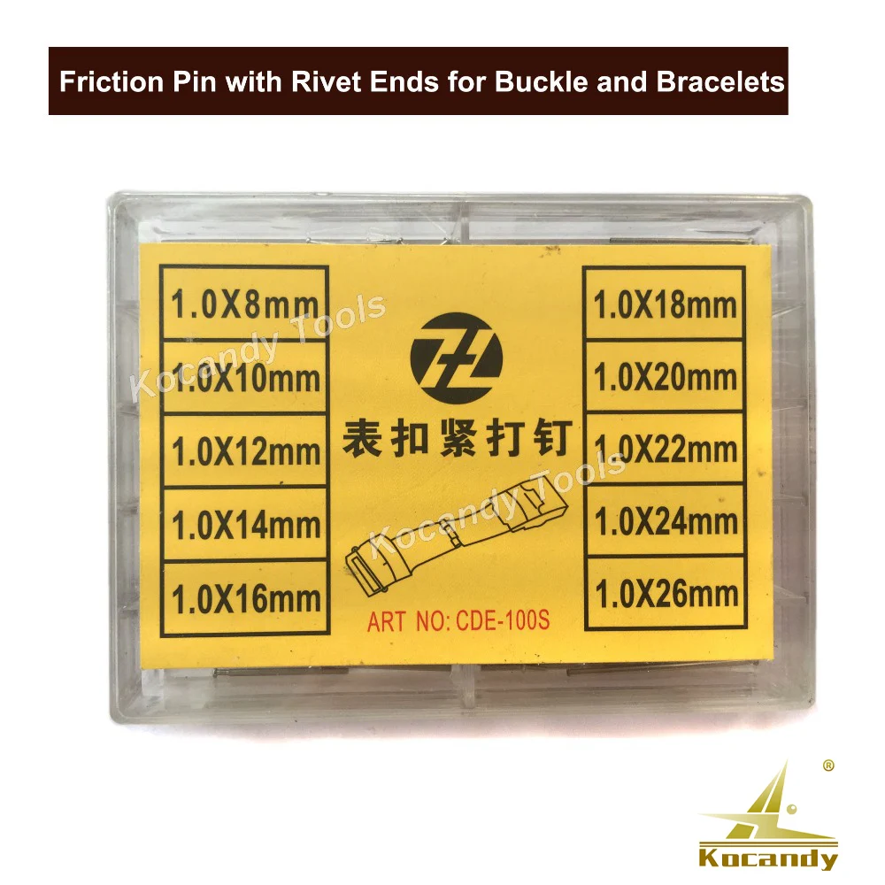 Tube Friction Pin Pressure Bars Pins & Rivet Ends For Watch Band Clasp ...