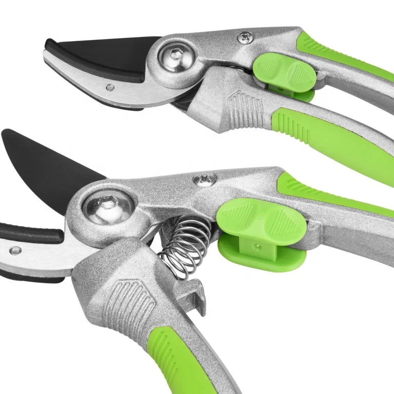 8'' Bypass Shear Garden Carbon Pruner Hedge Clippers with Compression ...