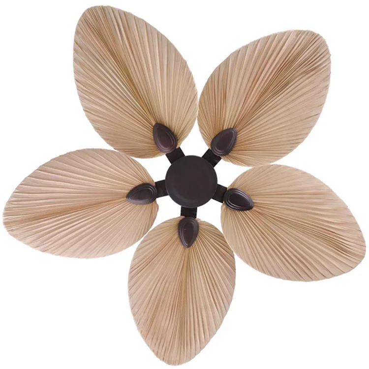 52 Inch Palm Leaf Ceiling Fan - Perfect for Beach Resorts