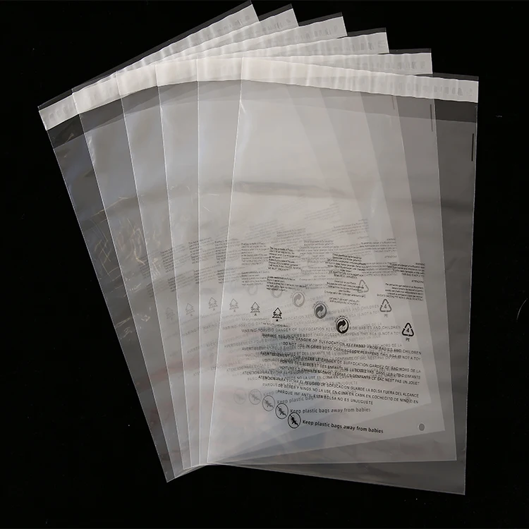 Suffocation Warning Self Seal Clear Poly Bags for Packaging