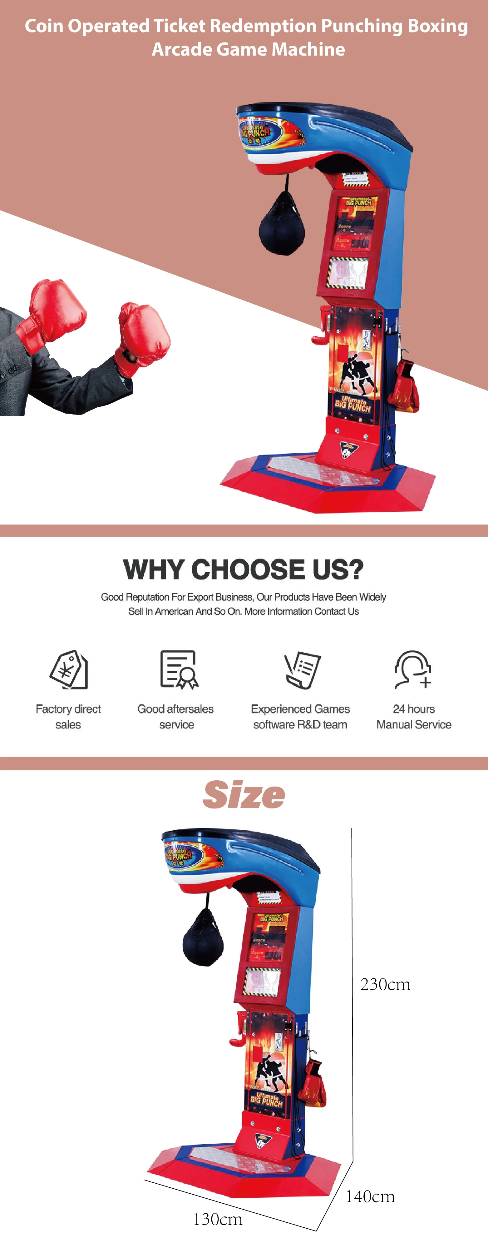 Indoor Coin-operated Electronic Boxing Game Machine Boxing Arcade Game ...