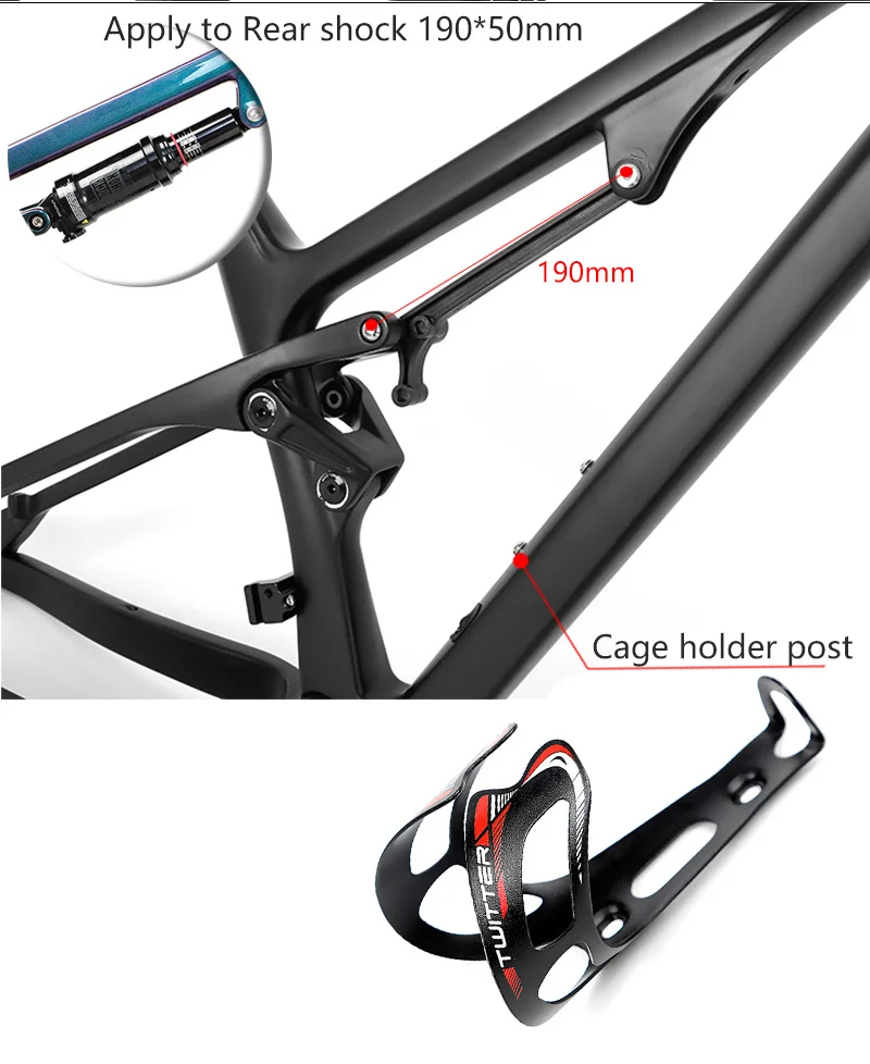 Bestseller Voll Federung Rahmen Carbon T900 Mtb Fahrrad Rahmen Federung ...