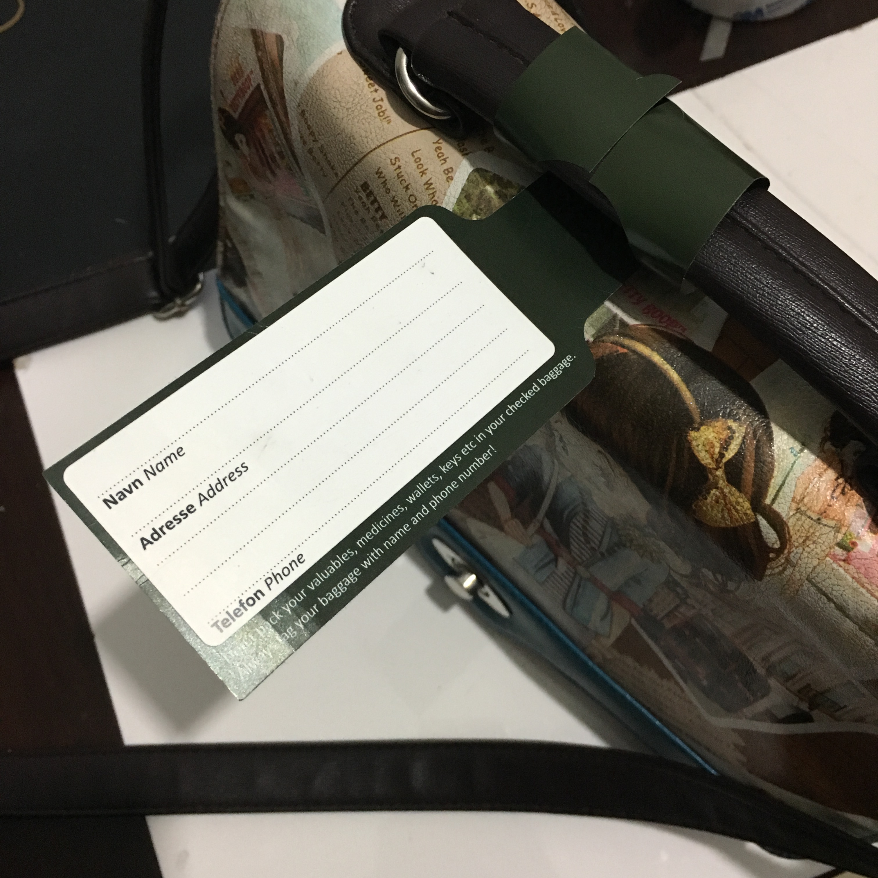 Custom Plastic Indelible PP Synthetic Paper Luggage Tags