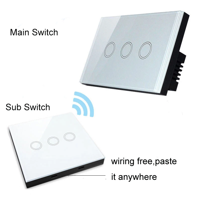 Eu Us 1/2/3/4 Gang Multi Way Wifi Remote App Rf433 Control Home ...