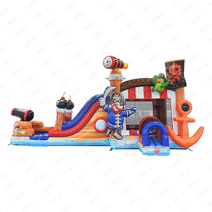 Mega Pirate Ship Inflatable Water Slide & Bounce House Combo