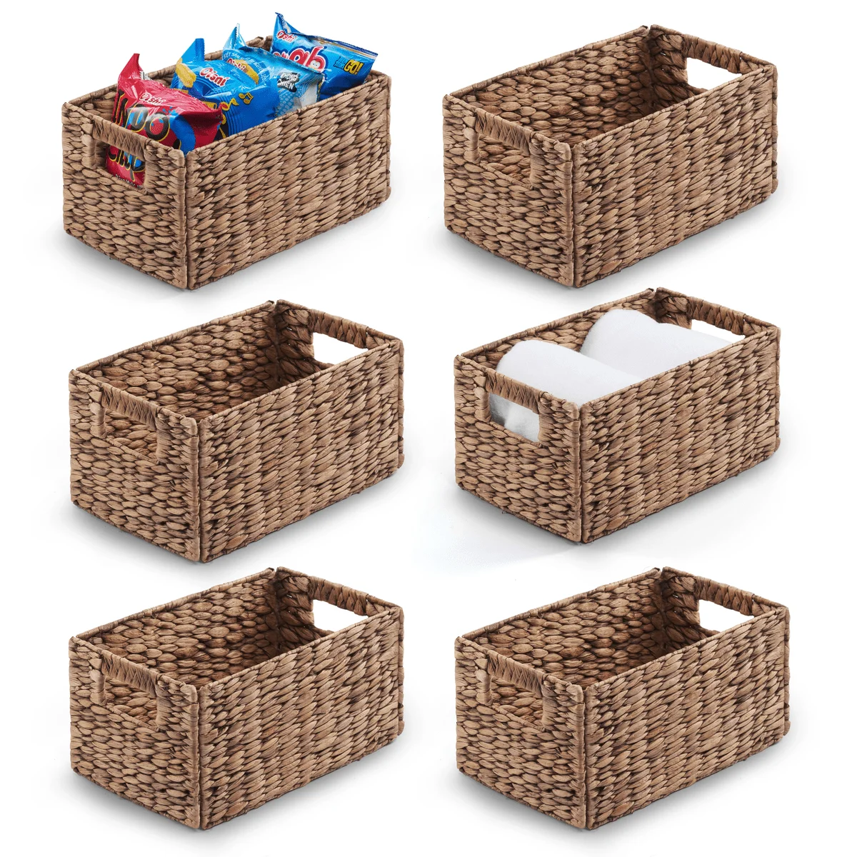 Custom Handmade Muti Function Water Hyacinth Basket Storage Wholesale ...