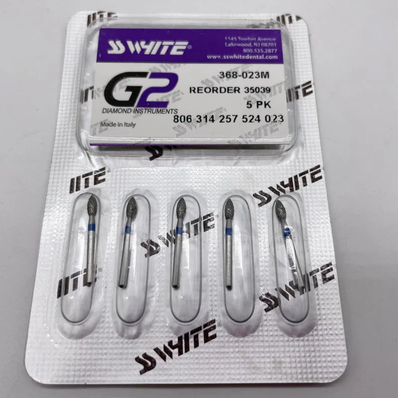 CE Approved Original SSW Diamond Burs 5burs/pack SS White Rotary Dental ...