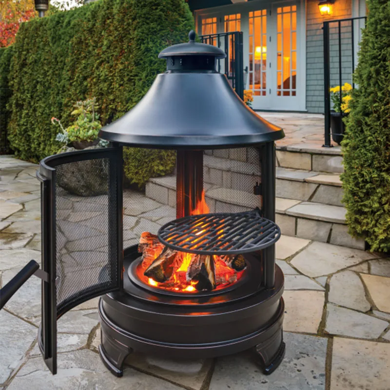 Outdoor Metal Firepit - Durable Charcoal Grill Enjoyment