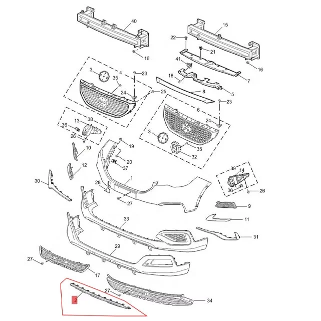 Auto Parts Front Bumper Lower Trim Plate,Suitable For Models Mg Zs,Oe ...