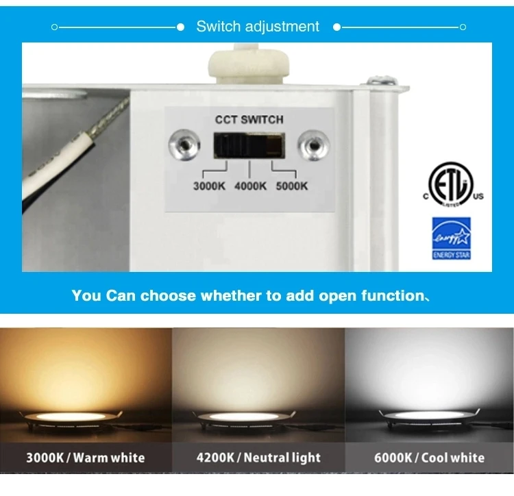 Fábrica De China Etl Intertek Luz De Panel Led De 4 Pulgadas 9 W 6 ...