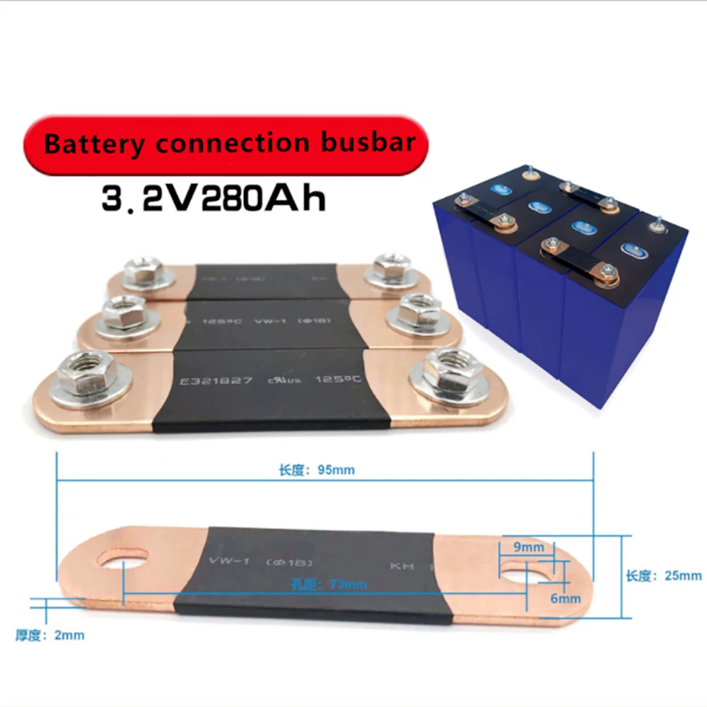 Copper Layer Busbar Bus Connector Busbar 280ah 300ah Lithium Battery Lifepo4 12v 24v 48v Battery ...