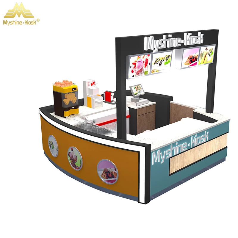 Custom Mall Store For Retail Food Dessert Shop Design Chocolate Kiosk ...