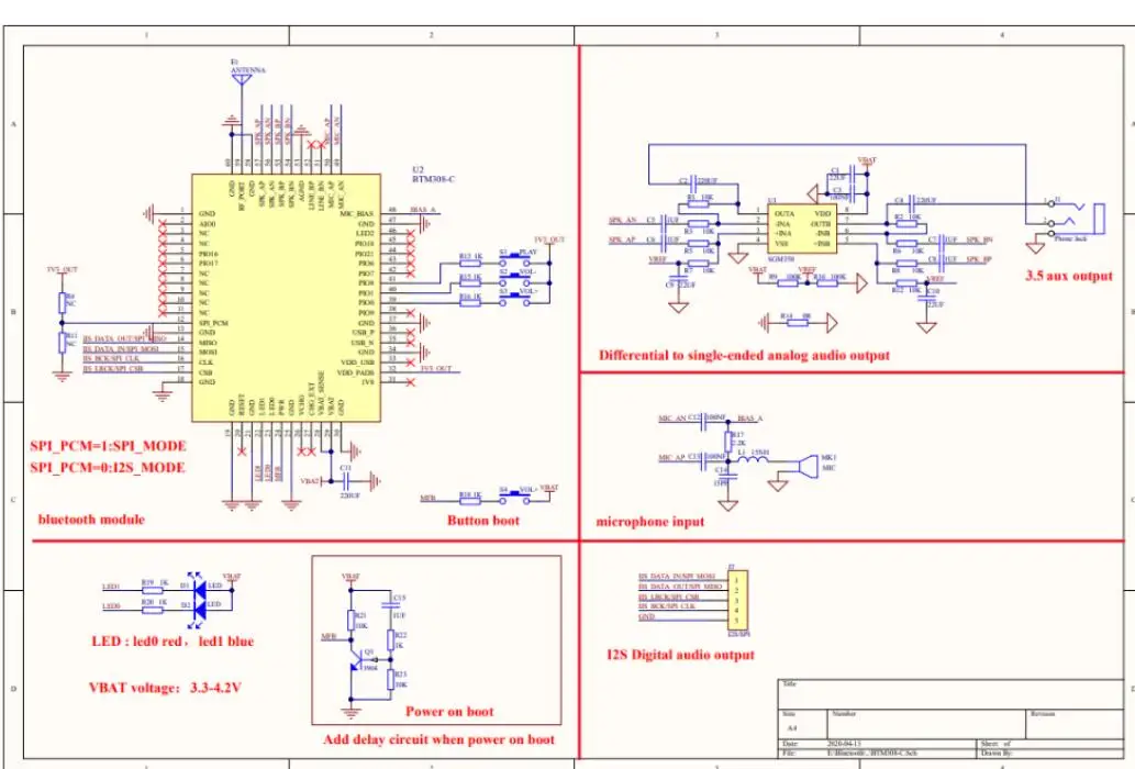 Taidacent Aptx-ll I2s Output Tws Speaker Stereo Receiver Module Ble 5.0 ...